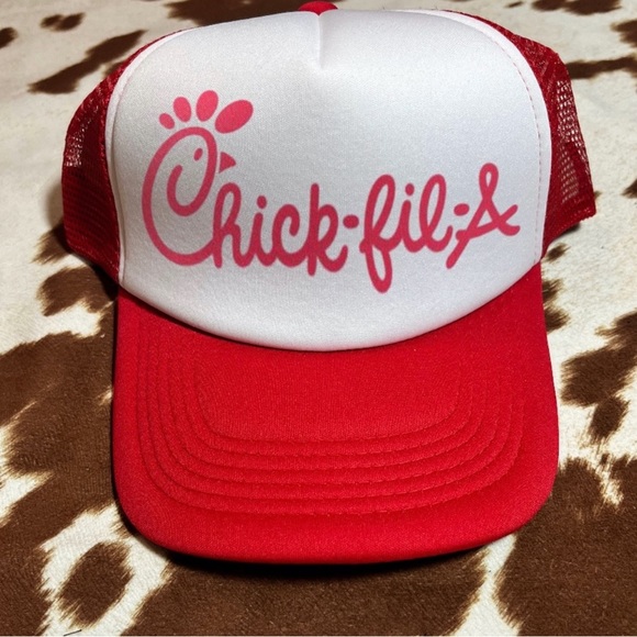 Accessories | Chick Fil A Style Red Mesh Trucker Hat | Poshmark